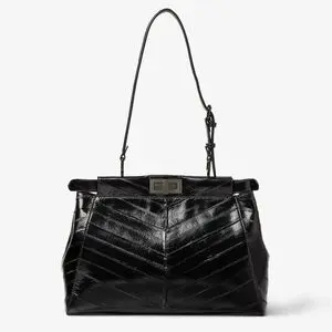 Fendi My Peekaboo Medium Black Inlaid Hagfish Leather Bag